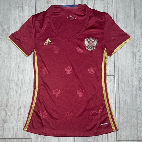 adidas | Tops | Team Russia Womens Official Soccer Jersey Adidas Size ...